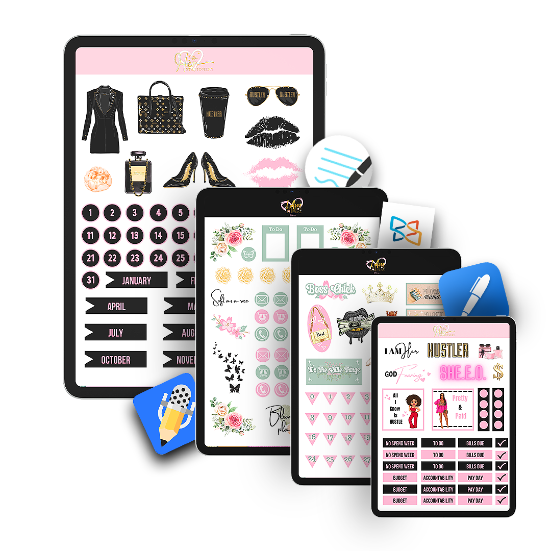 Digital Sticker Bundle - I Am Her Stationary – I Am Her Stationery LLC