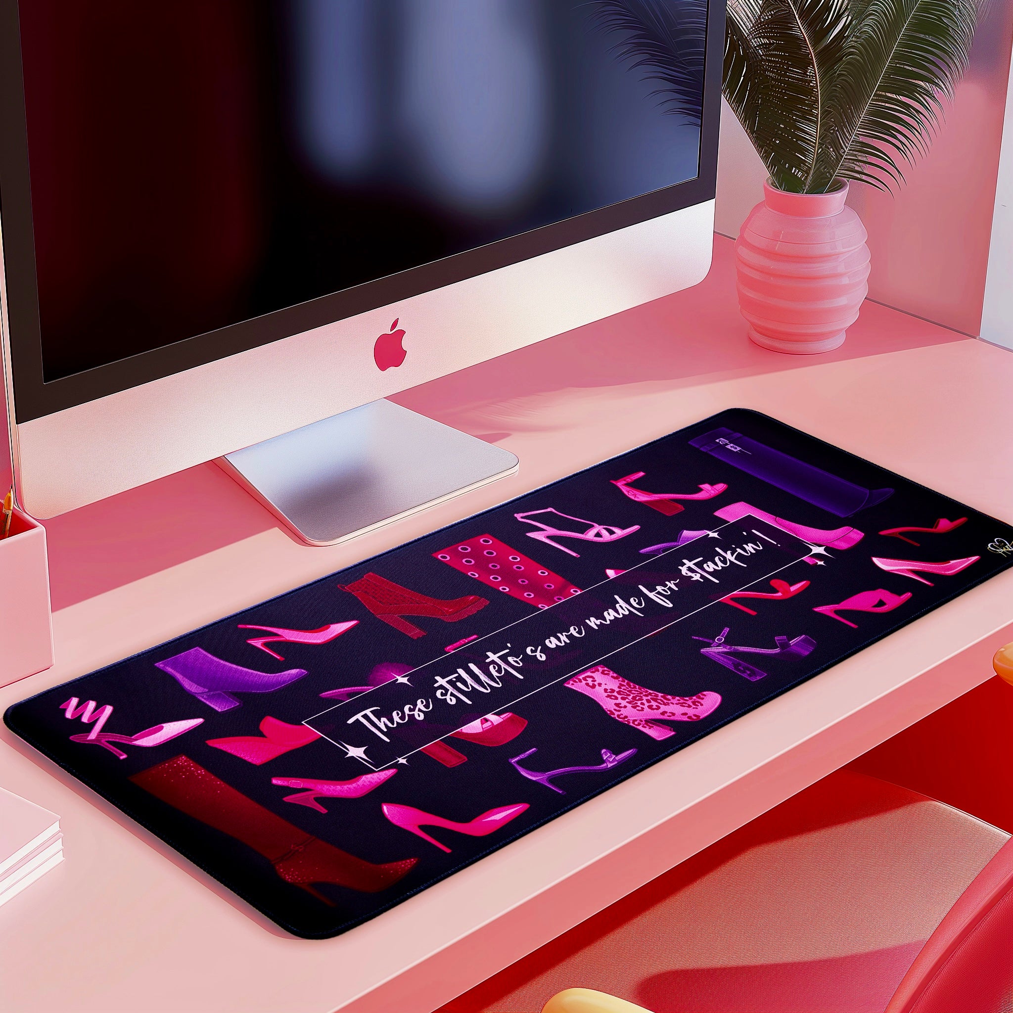 Stackin' In Stilettos Desk Mat - Lifestyle Collection – I Am Her ...
