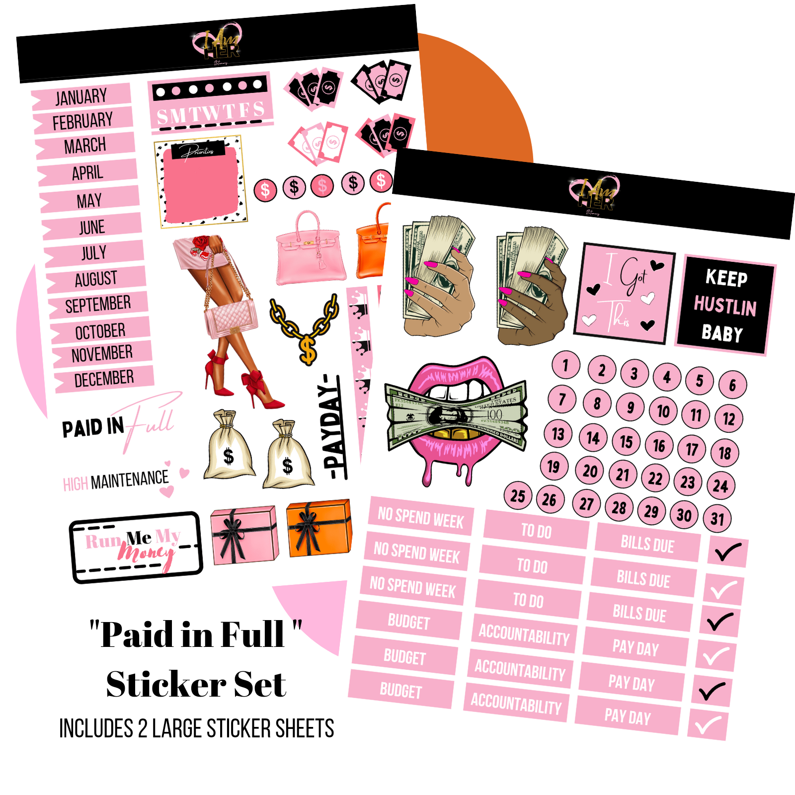 Paid in Full Sticker Set – I Am Her Stationery LLC